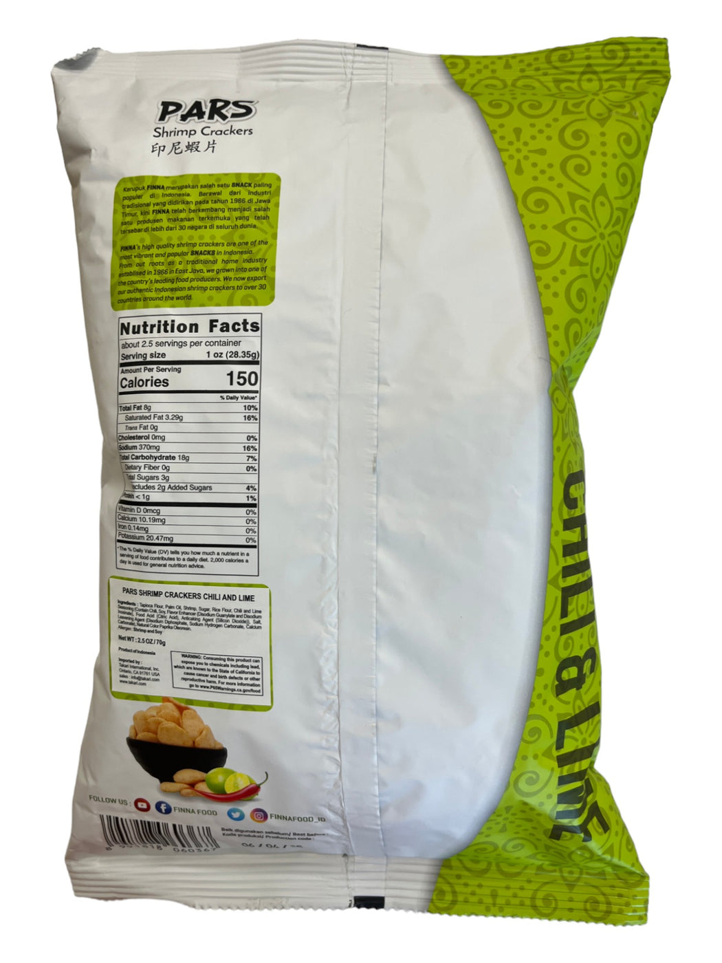 Finna Shrimp Chip Chili & Lime 70g — Formosa Asian Market